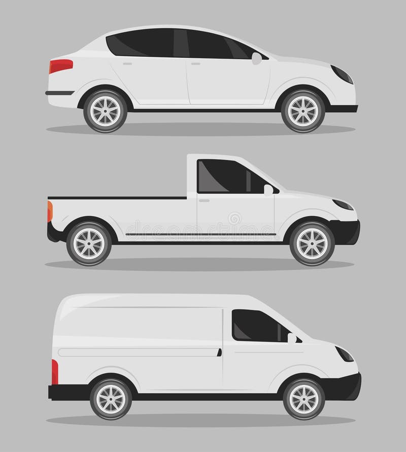 Set of car mockup stock vector. Illustration of collection - 255462783