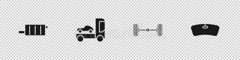 Set Car Muffler, Transporter Truck, Chassis Car and Windshield Icon ... Set Car Muffler, Transporter Truck, Chassis Car and Windshield Icon ...