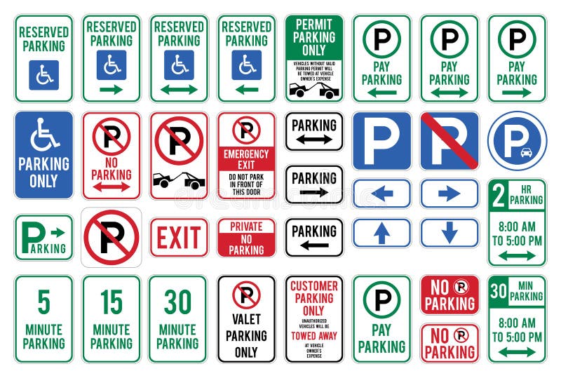 Parking Area Sign Stock Illustrations – 12,246 Parking Area Sign Stock ...