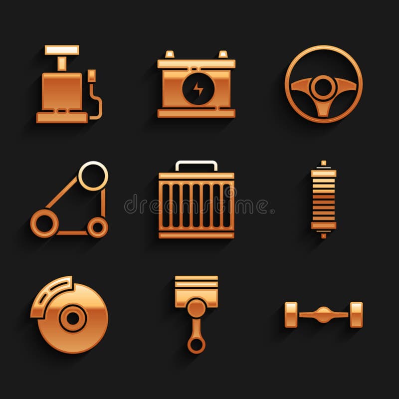 Set Car Radiator Cooling System, Engine Piston, Chassis Car, Shock ...