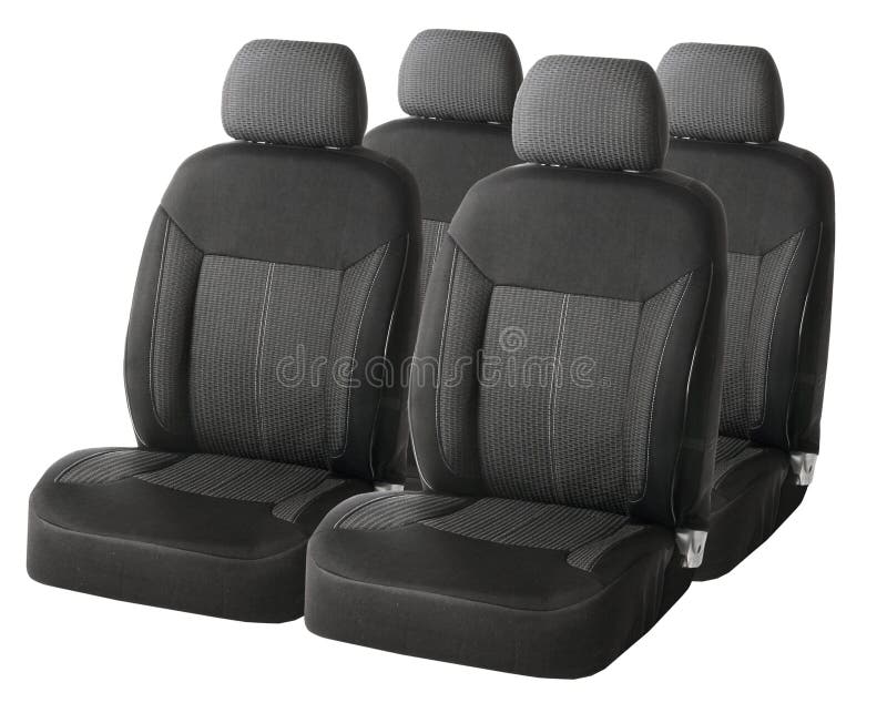 Set of a Car Seats Isolated on White Stock Image - Image of automobile ...