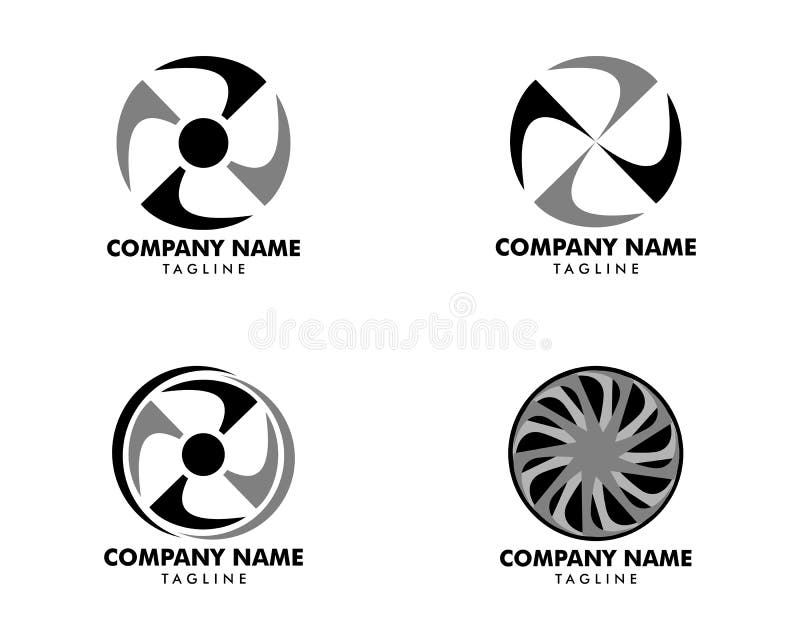 Set of Car Wheel Rim Logo Vector Icon Stock Vector - Illustration of ...