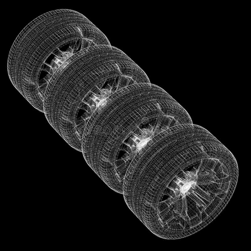 Set of car wheels stock image. Image of disk, color, light - 50439841