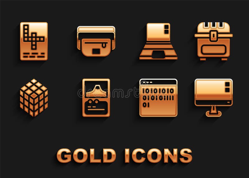 Set Card Game, Antique Treasure Chest, Computer Monitor Screen, Binary ... Set Card Game, Antique Treasure Chest, Computer Monitor Screen, Binary ...