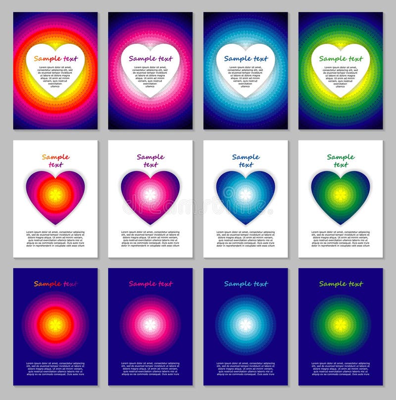 Set of card templates stock vector. Illustration of abstract - 92290347