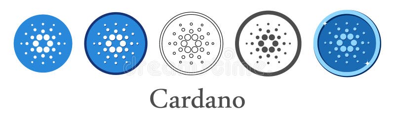 Set of Cardano Crypto Currency Icons Stock Vector - Illustration of ...