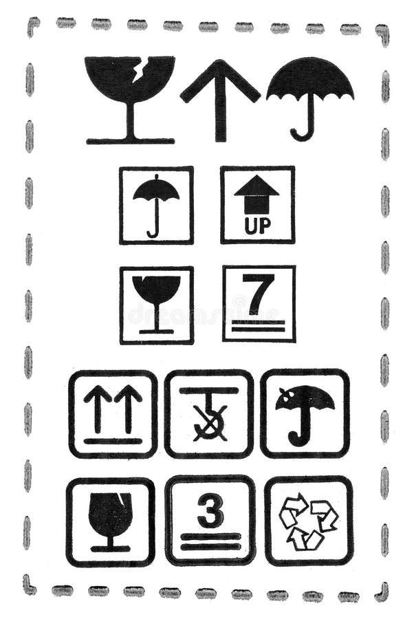 Set Cardboard box symbols stock illustration. Illustration of delivery ...