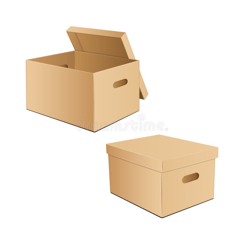 Cardboard Boxes with Holes for Hands. for Storage or Other Purpose ...