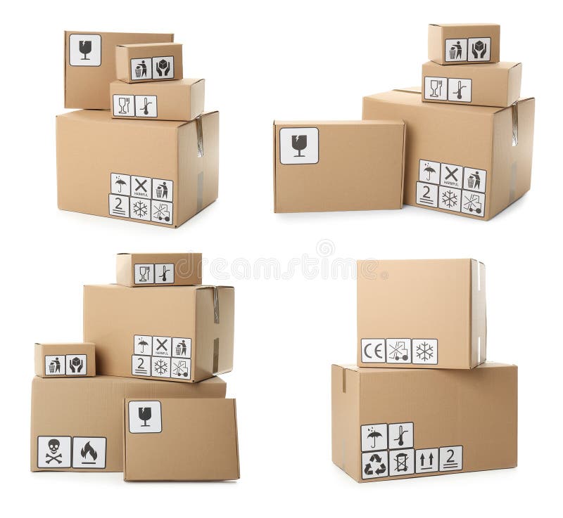 Warning Signs Cardboard Boxes Stock Photos - Free & Royalty-Free Stock ...