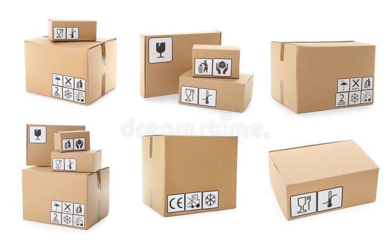 Warning Signs Cardboard Boxes Stock Photos - Free & Royalty-Free Stock ...