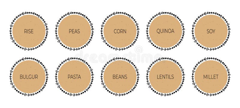 Round Labels, Templates, Stickers, Tags. Labels in Vintage Style with ...