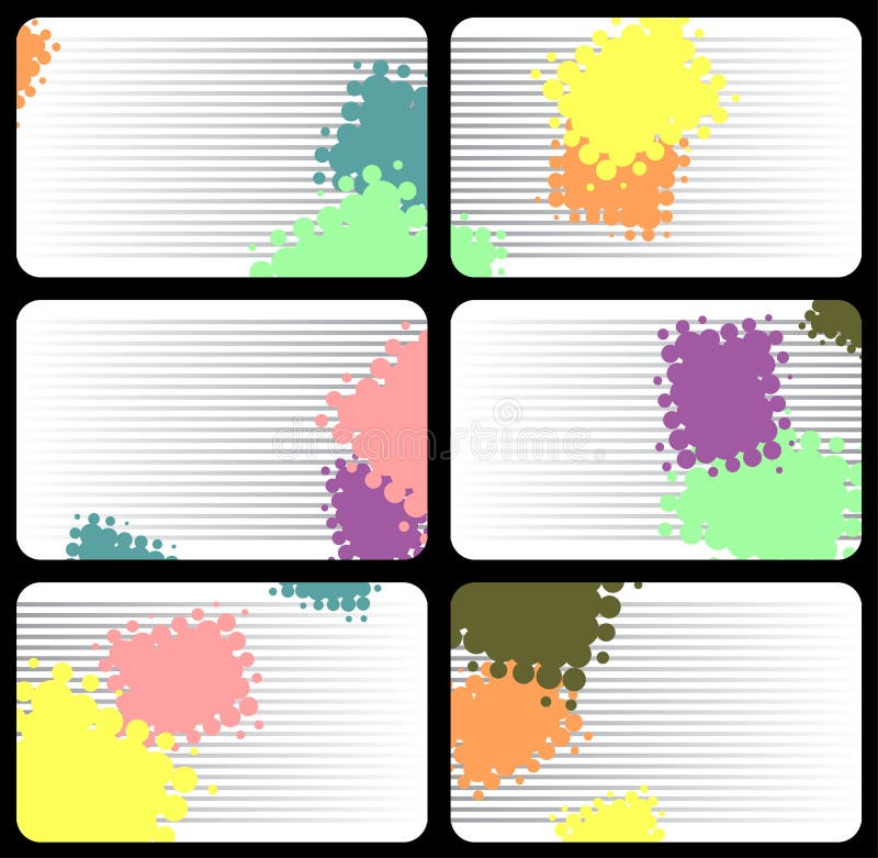 Set of cards stock vector. Illustration of abstract, business - 11319247