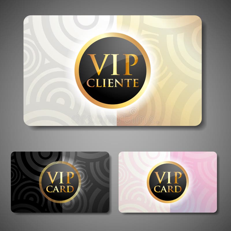 Gold and Silver Privilege Card for Member Template Design. Vecto Stock ...