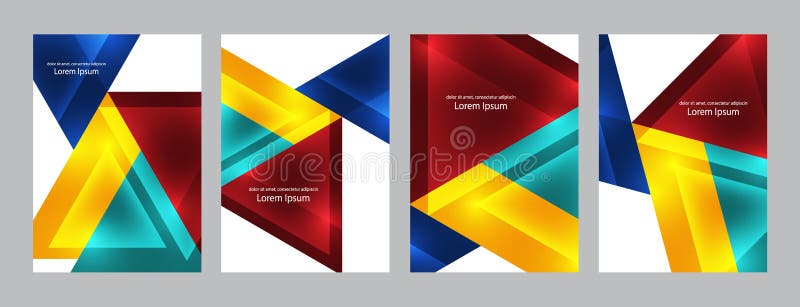 A Set of Cards. Abstract Geometric Background. Modern Overlapping ...