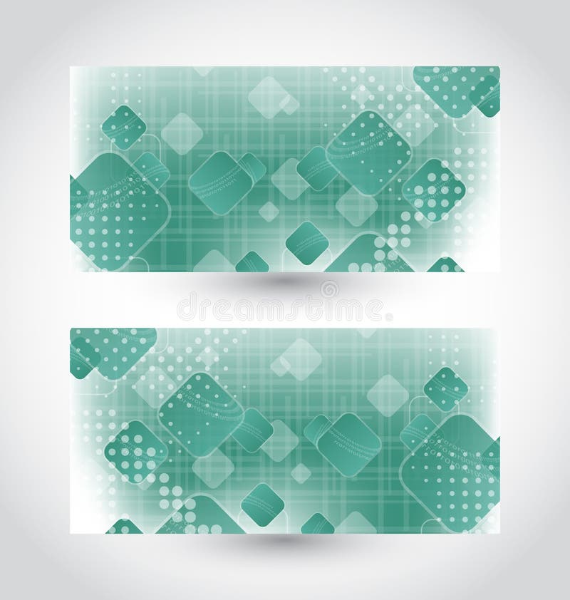 Set Cards with Abstract Squares Stock Vector - Illustration of abstract ...