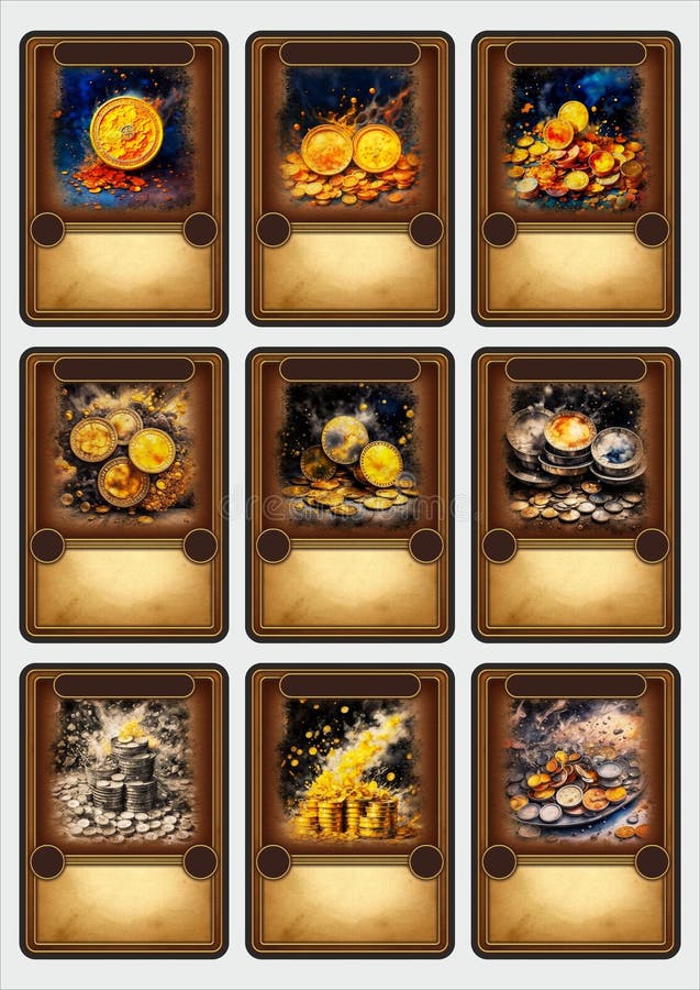 A Set of Cards from the Category "Food", for a Board Game. a Set of ...