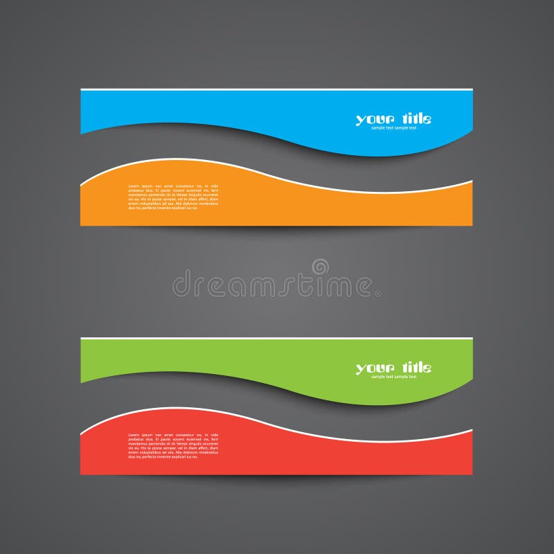 Set of cards / text box stock vector. Illustration of color - 42500896