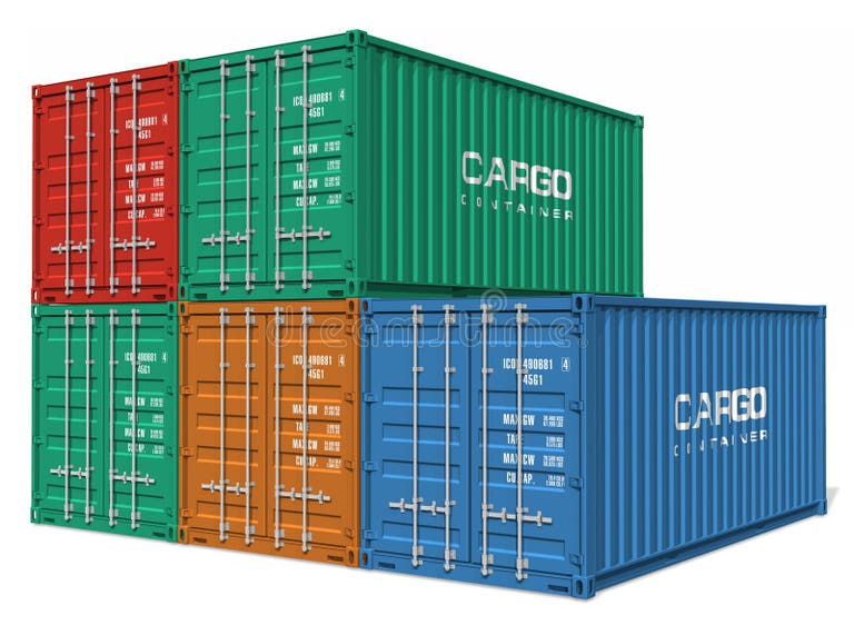 Stack Cargo Containers Stock Illustrations – 5,446 Stack Cargo ...