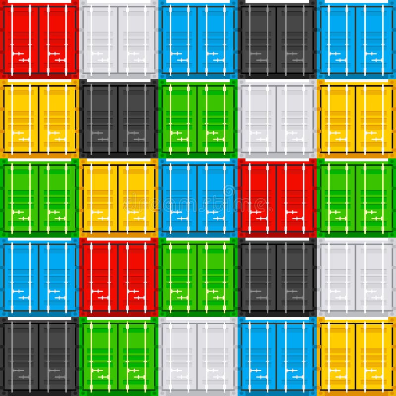 Set Cargo Containers. Freight Shipping, Delivery and Transportation ...