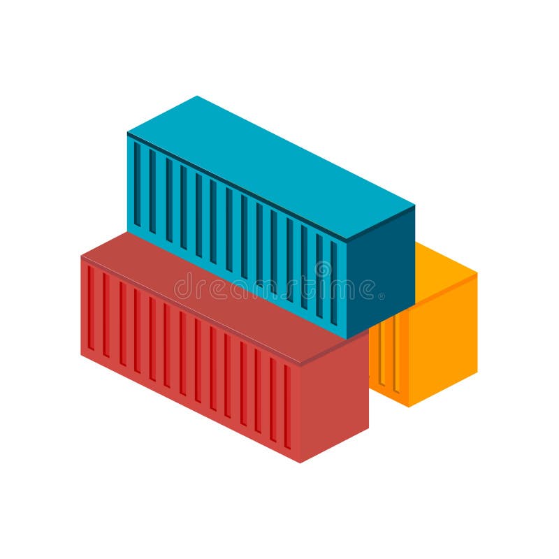 Isometric Cargo Container Stock Illustrations – 7,006 Isometric Cargo ...
