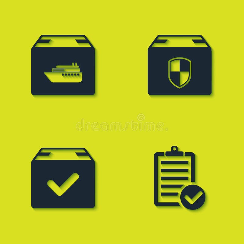 Set Cargo Ship with Boxes, Verification of Delivery List, Package Check ...