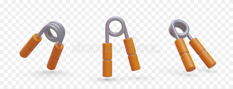 Set of Carpal Expanders. Vector Object in Different Positions Stock ...