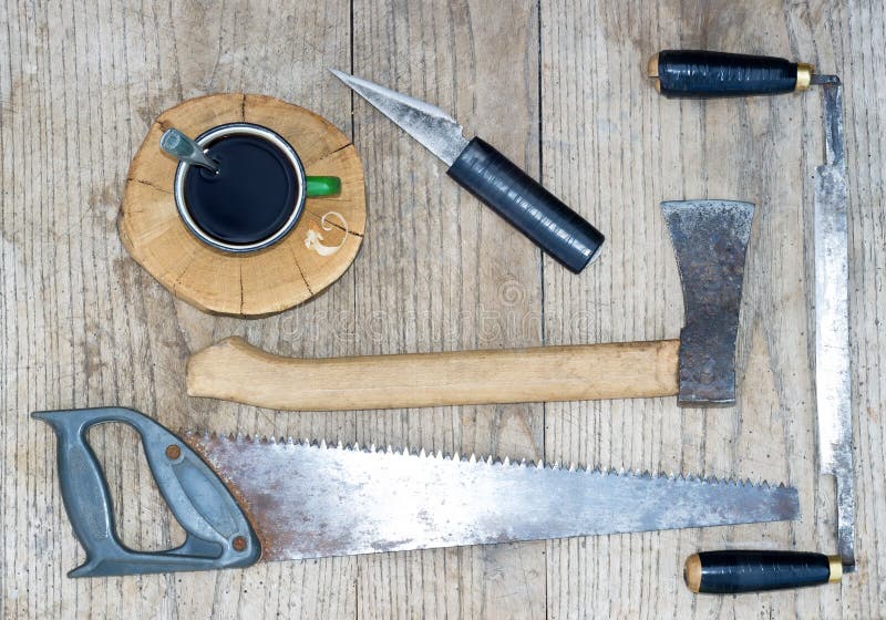 A set of carpenter`s tools stock image. Image of concept - 113326615