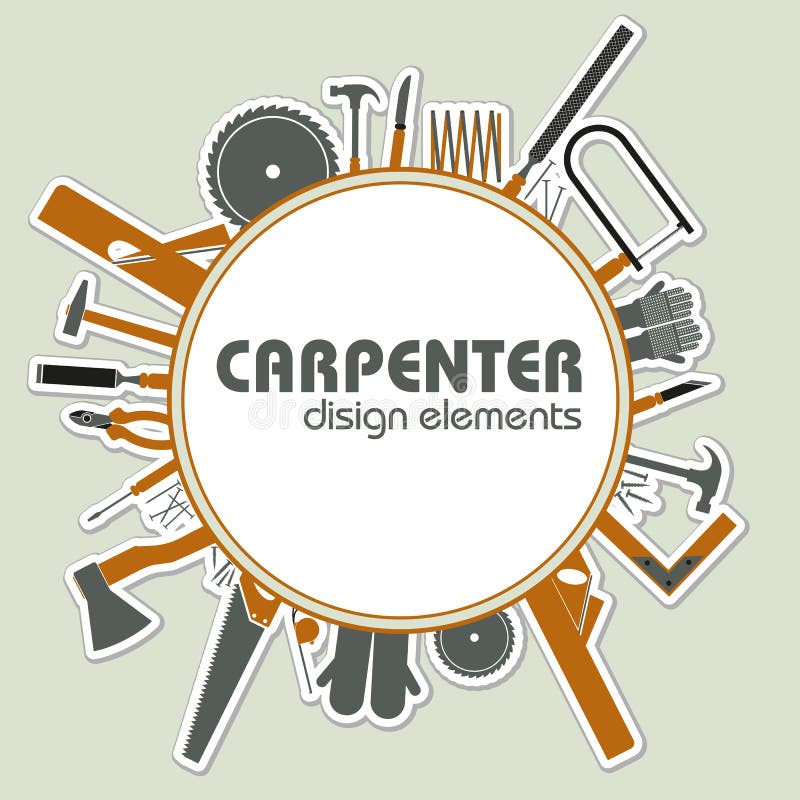 Carpenter Tools Logo stock vector. Illustration of square - 20444491