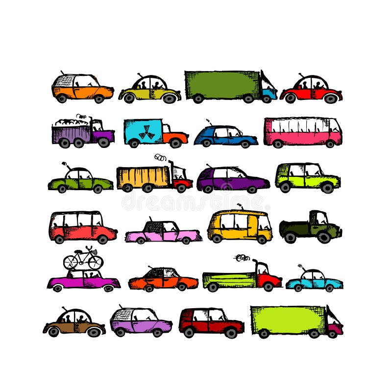 Car icon set stock vector. Illustration of automobile - 37357628