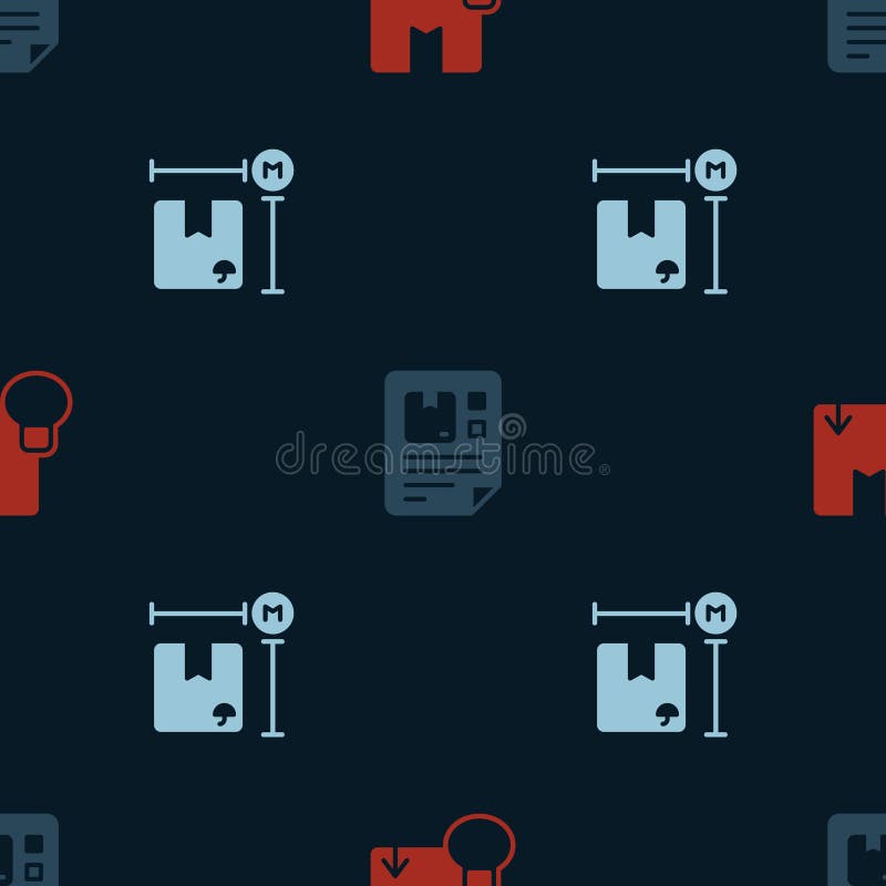 Set Carton Cardboard Box, Waybill and Cardboard Measurement on Seamless ...