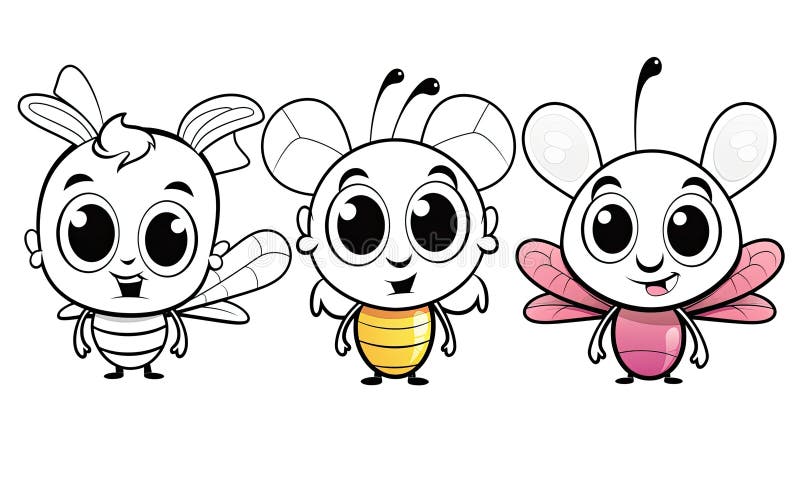 Cartoon Bees Different Emotions Stock Illustrations 23 Cartoon Bees