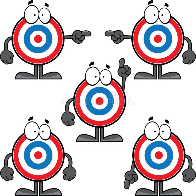 Set of Cartoon Bulls Eye stock vector. Illustration of bullseye - 39838361