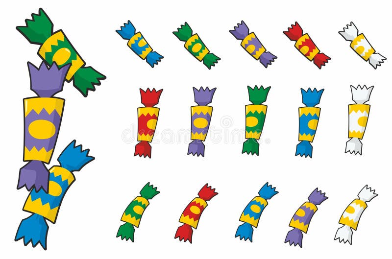 Set of Cartoon Christmas Crackers Stock Vector - Illustration of ...