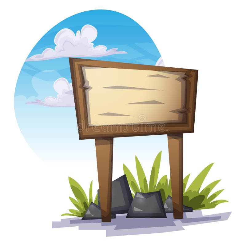 Set of Cartoon Colored Wood Label for Use in the Game and Animation ...