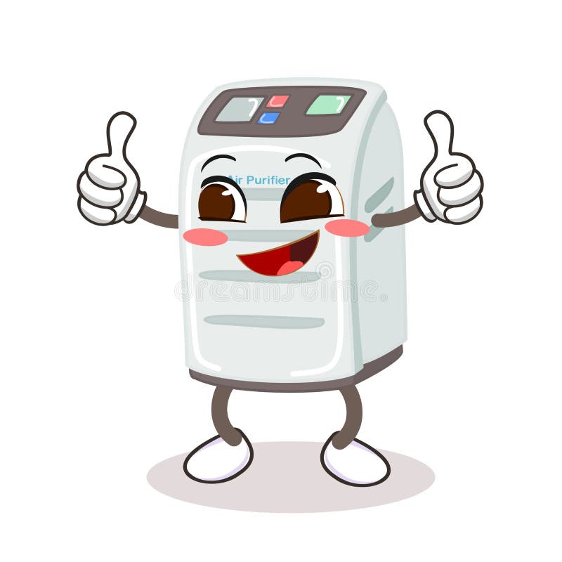 Cartoon Cute Air Purifier Vector. Stock Vector - Illustration of ...