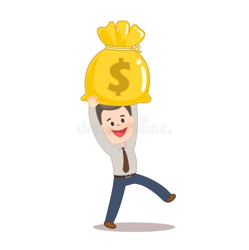 Cartoon Cute Money Character Vector. Stock Illustration - Illustration ...