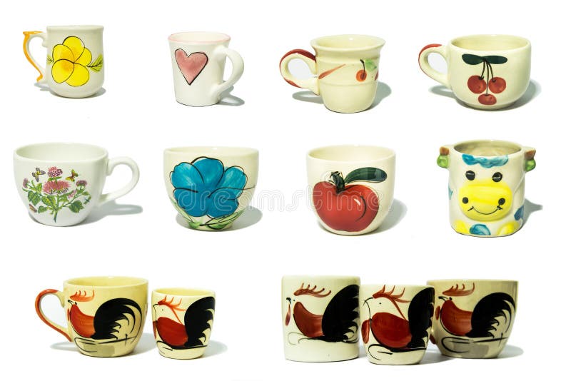 Set of cartoon glass stock illustration. Illustration of beautiful ...