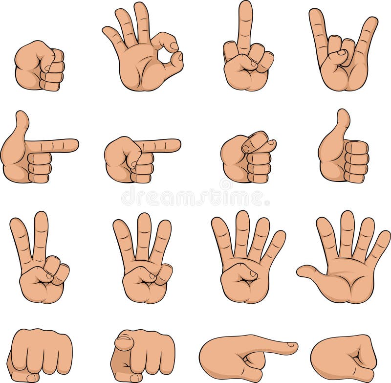 Set of cartoon hands stock vector. Illustration of hand - 52758929 Set of cartoon hands stock vector. Illustration of hand - 52758929