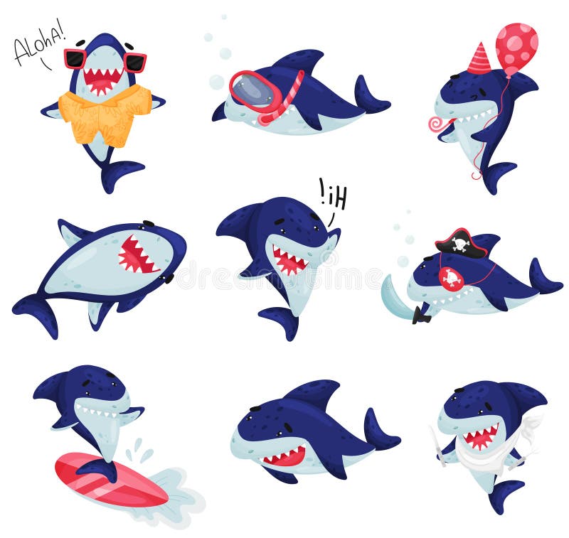 Humanized Sharks Stock Illustrations – 2 Humanized Sharks Stock ...