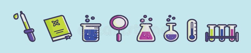 Set of Cartoon Icon Design Template with Various Models. Vector ...