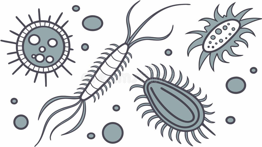 Microbes Vector Set Stock Illustrations – 1,842 Microbes Vector Set ...