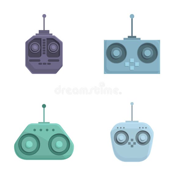 Set of Cartoon Rc Transmitter Controllers Stock Vector - Illustration ...