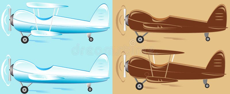 Set cartoon retro plane stock vector. Illustration of commercial - 26897105