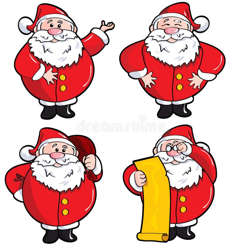 Cartoon Santa Running for Exercise in the Snow Stock Vector ... Cartoon Santa Running for Exercise in the Snow Stock Vector ...