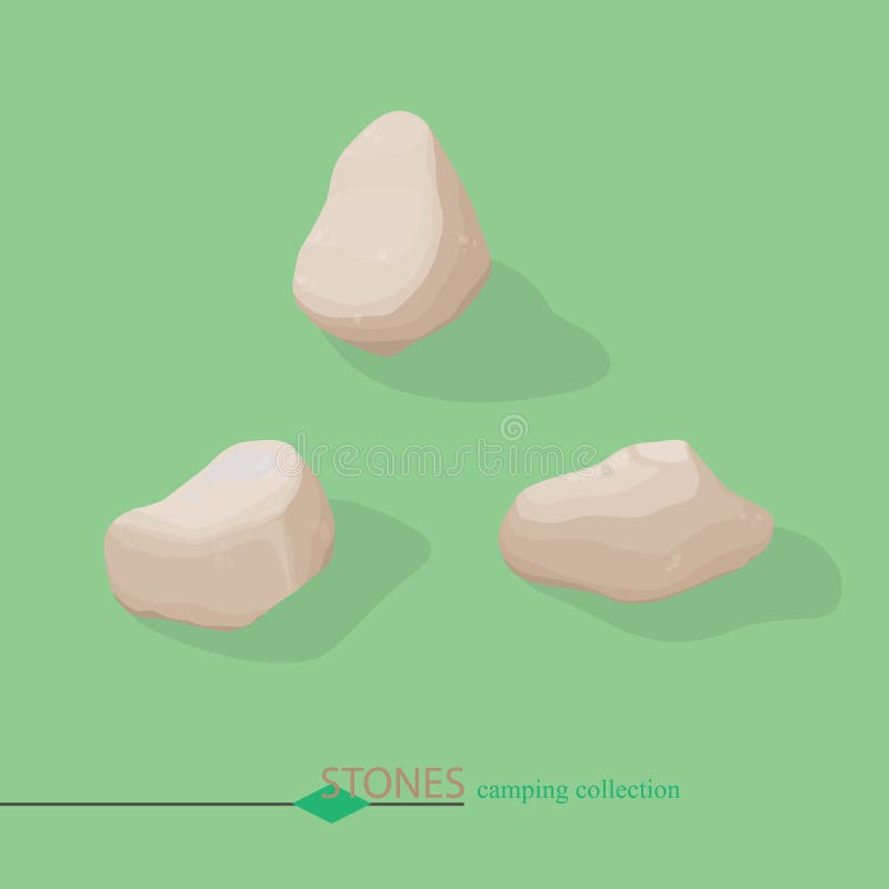 Set Cartoon Stones. Isometric Color Vector Illustration Stock Vector ... Set Cartoon Stones. Isometric Color Vector Illustration Stock Vector ...