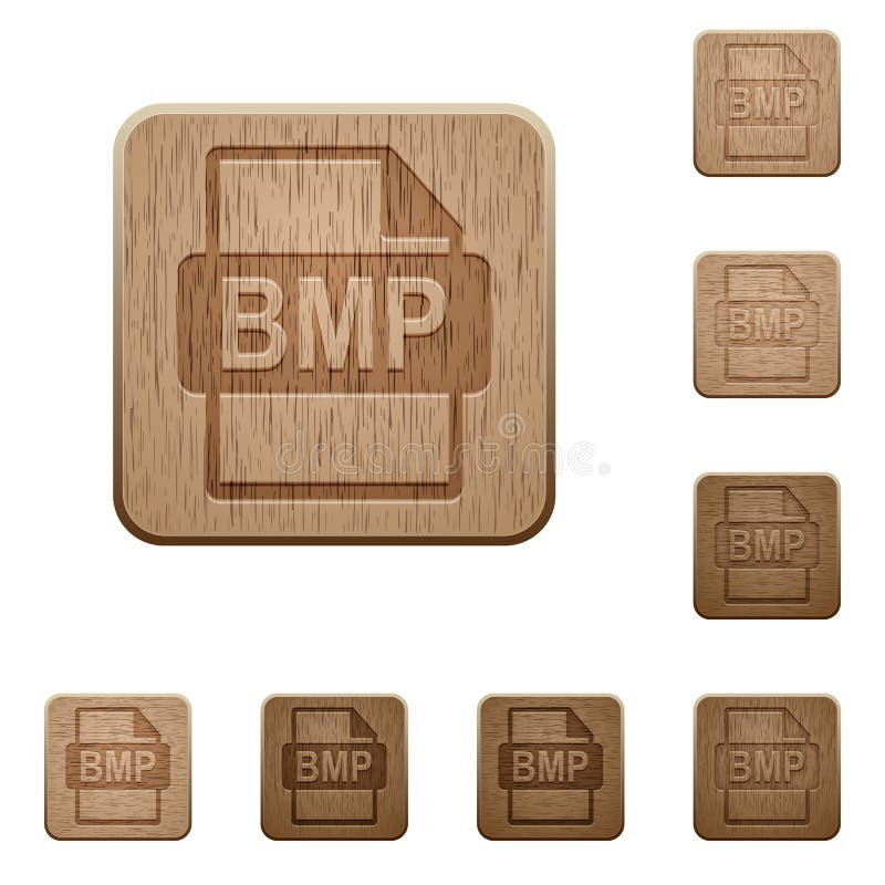 BMP File Format Wooden Buttons Stock Vector - Illustration of ...
