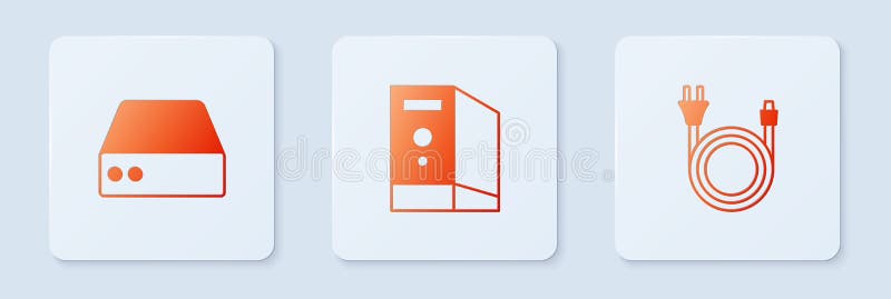 Set Case of Computer, Server, Data, Web Hosting and Electric Plug ... Set Case of Computer, Server, Data, Web Hosting and Electric Plug ...
