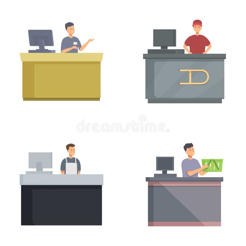 Various Cashiers Stock Illustrations – 15 Various Cashiers Stock ...