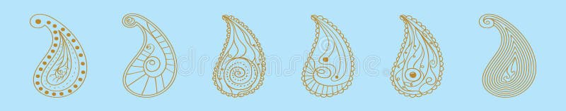 Set of Cashmere Cartoon Icon Design Template with Various Models ...