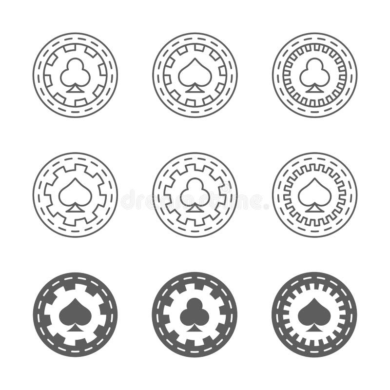 Poker Table with Playing Cards Icon, Outline Style Stock Vector ...